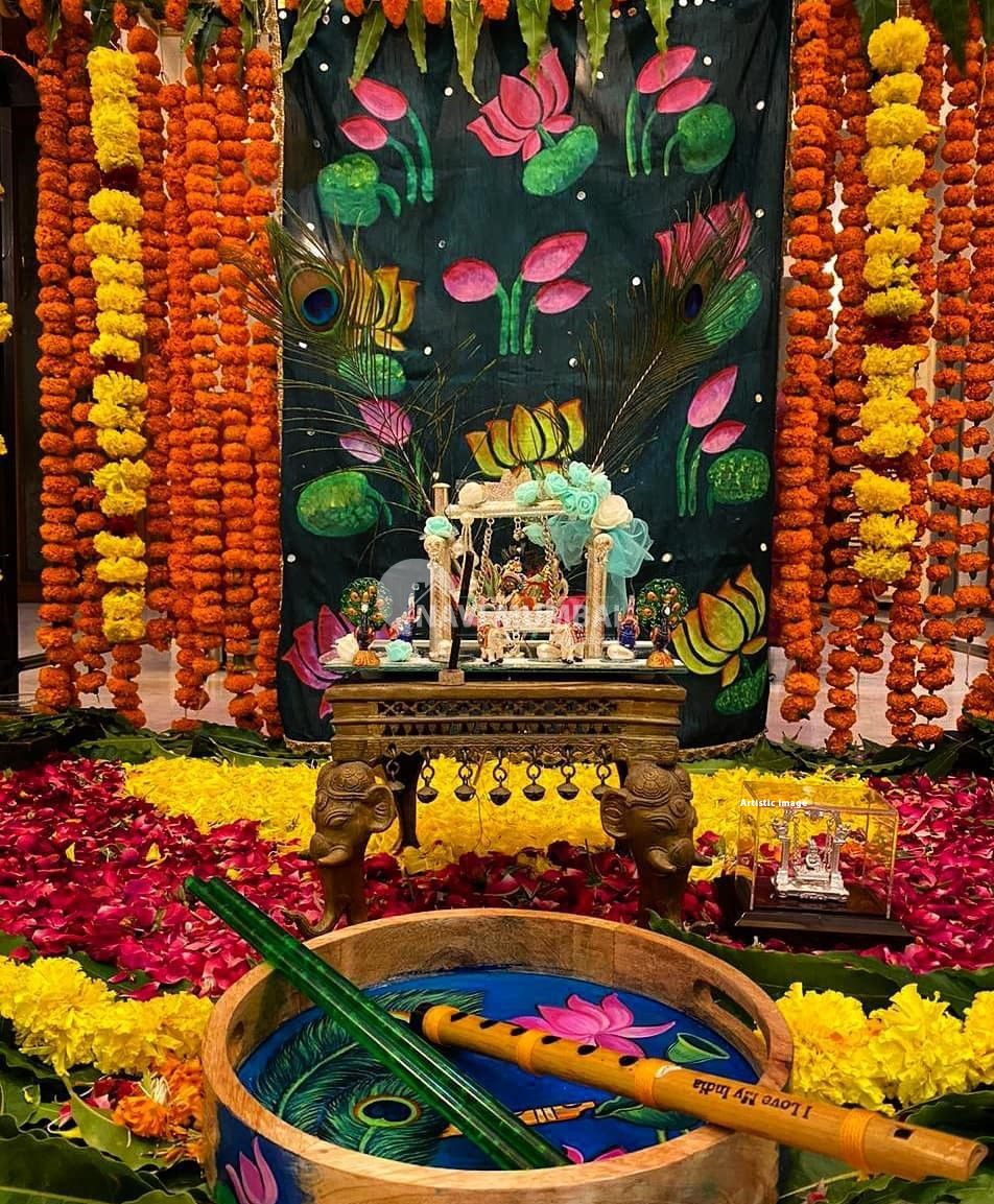 Decorating For Janmashtami: DIY Krishna Costumes & Jhula Decorations