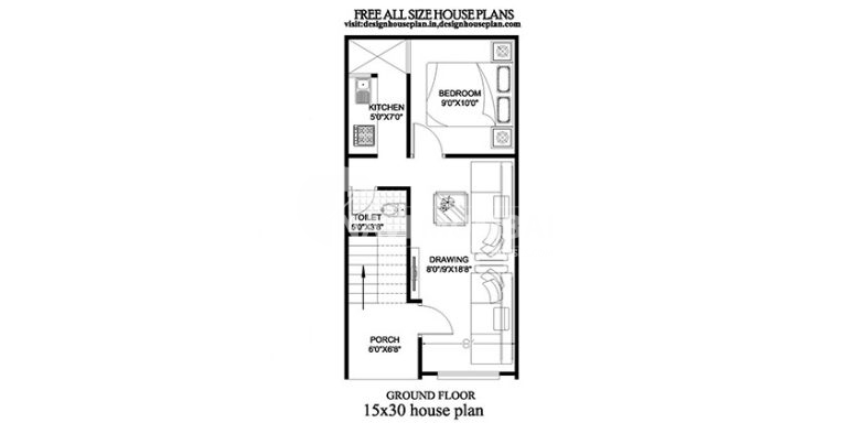 The 15 x 30 house plan's creation